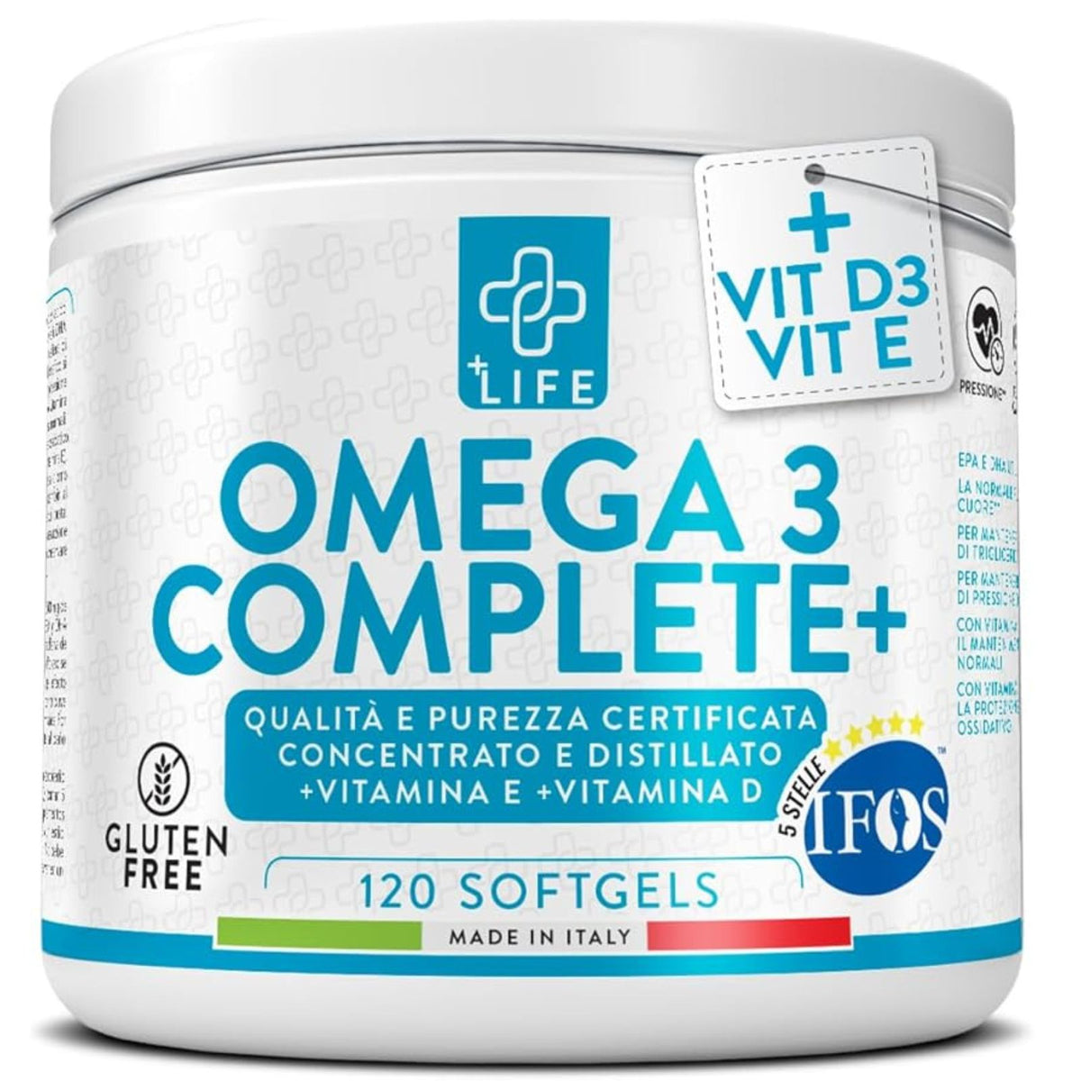 +Life Omega 3 Complete 120 Softgels – Onefitstore