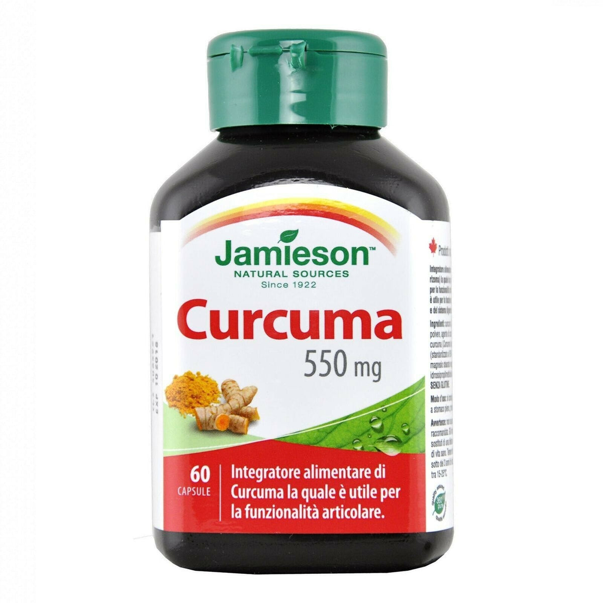 JAMIESON CURCUMA 550 MG 60 CAPSULE – Onefitstore