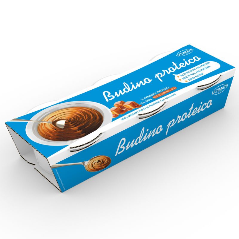 Ultimate Italia Budino Proteico 3 Confezioni Da 120 Grammi Gusto Caram ...