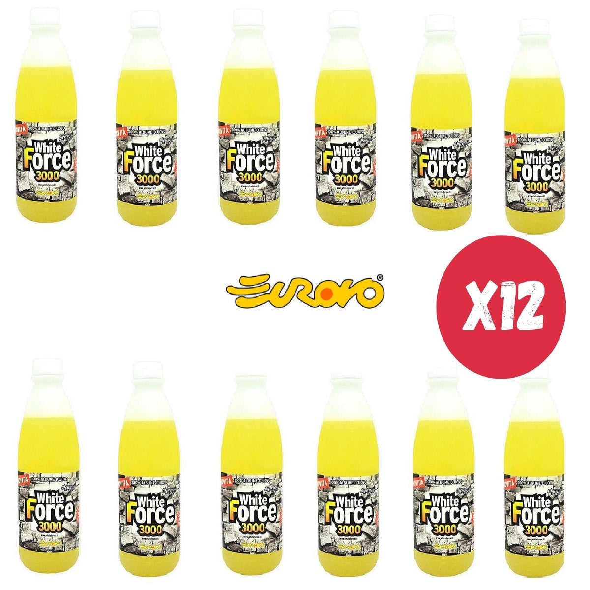 EUROVO WHITE FORCE 3000 12 CONFEZIONI DA 1 KG – Onefitstore